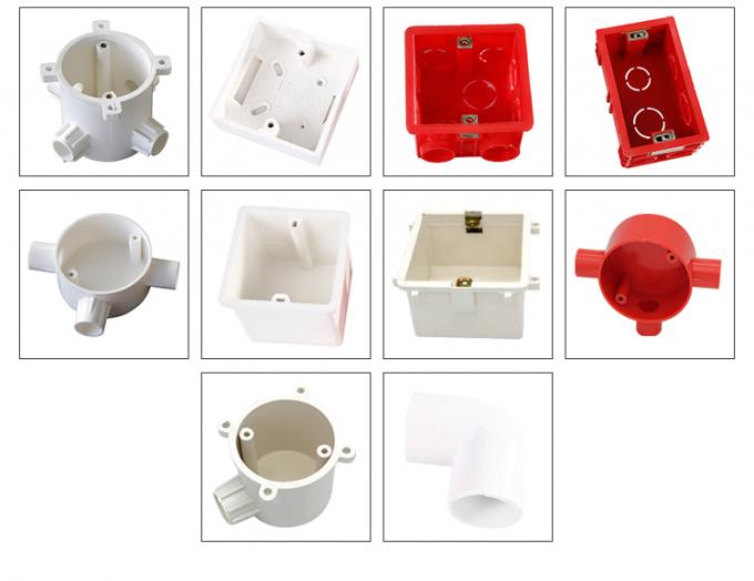 Rectangular Square PVC Electrical Conduit Junction Box 2x4 4x4