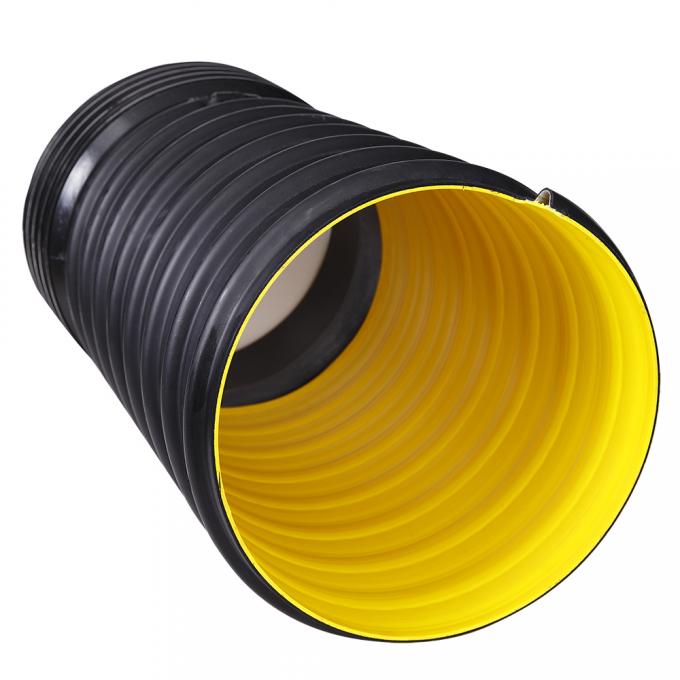 DN25mm HDPE Drainage Pipes Steel Strip Reinforced Double Wall Culvert