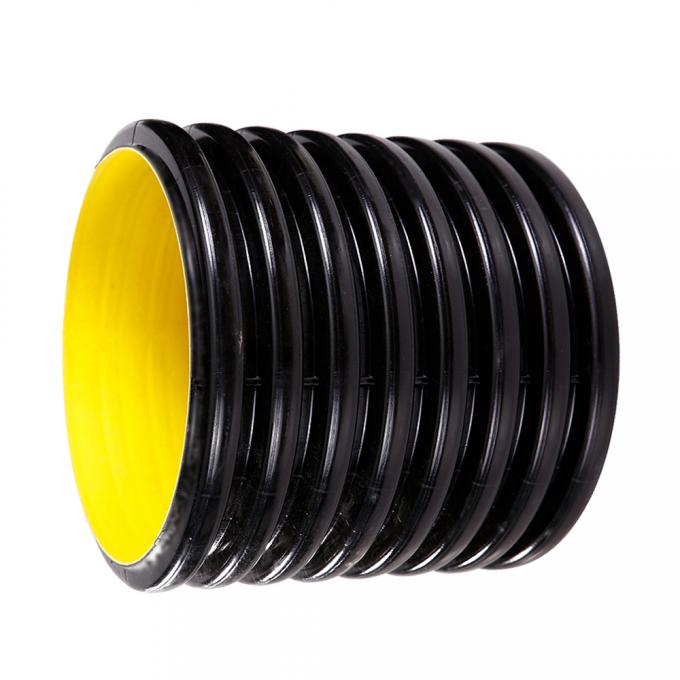 DN25mm HDPE Drainage Pipes Steel Strip Reinforced Double Wall Culvert